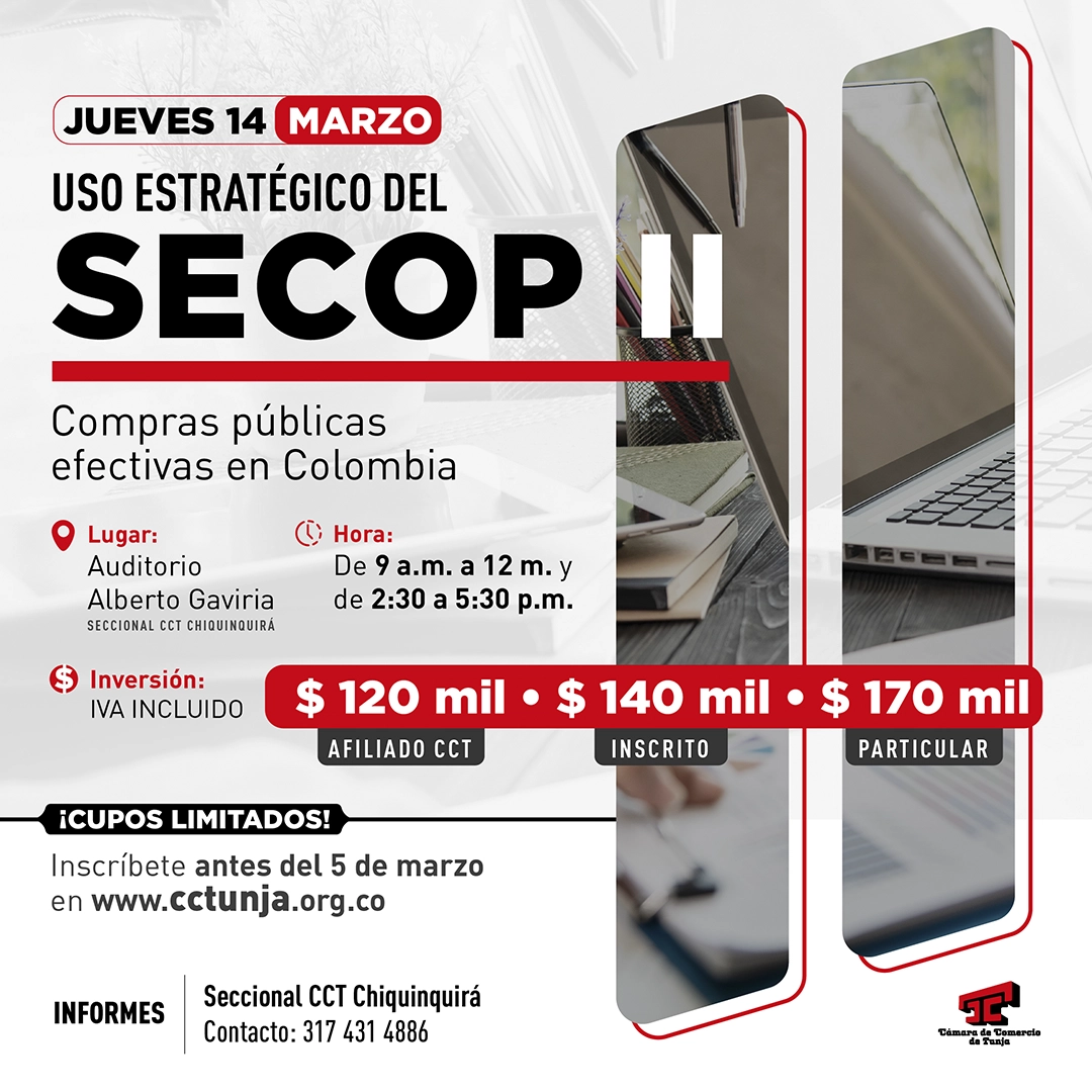 Uso estratégico del Secop II | • CÁMARA DE COMERCIO DE TUNJA